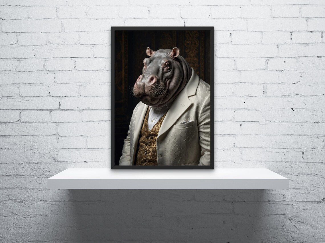 Distinguished Renaissance Hippo Portrait, Renaissance Portrait Painting ...