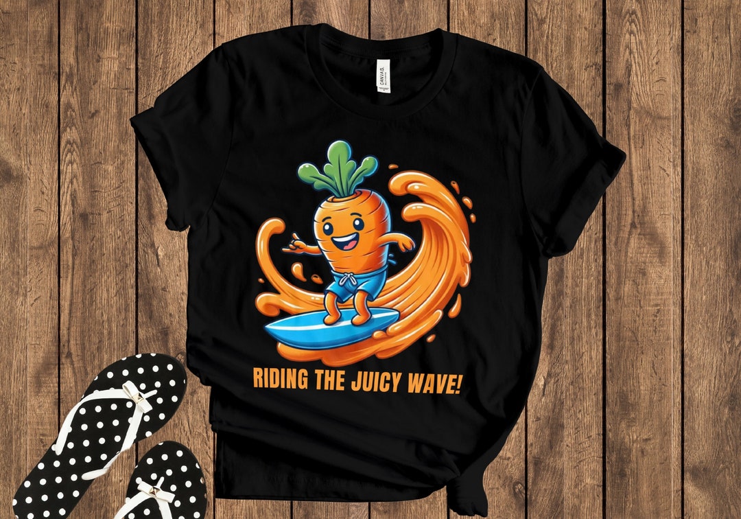 Surfing Carrot T-shirt, Funny Quotes Shirt,humorous T Shirt, Spring T ...