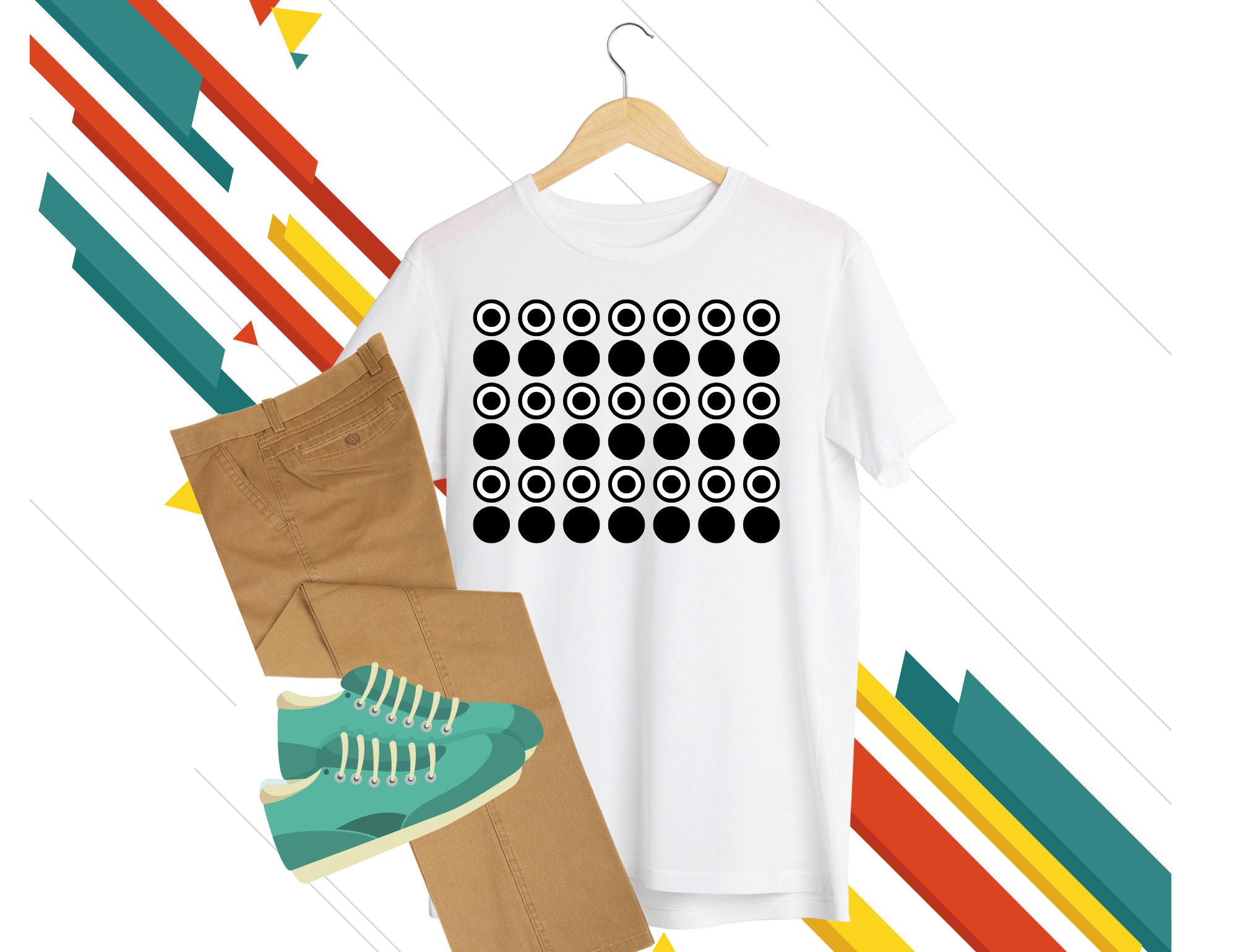 Circle Pattern Svg Png Jpg Pdf Seamless Geometric Background for ...