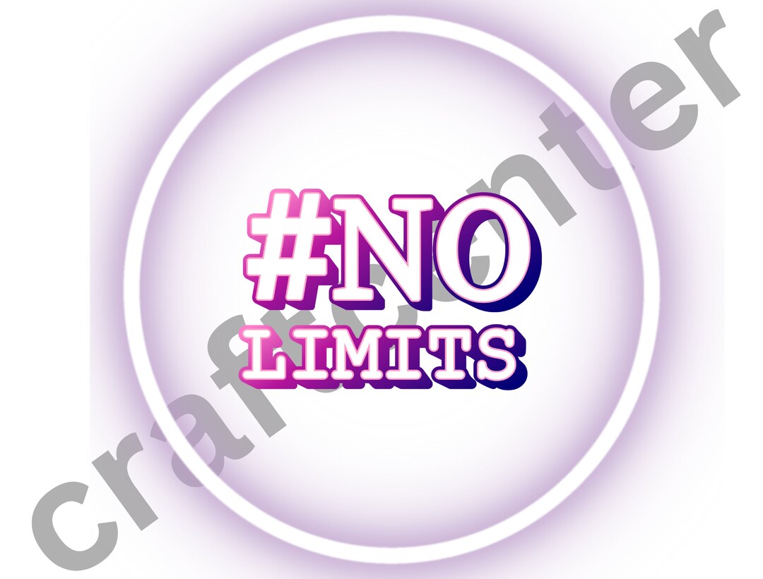No Limit SVG Premium No Limit Sign SVG PNG Jpg Pdf Design - Etsy