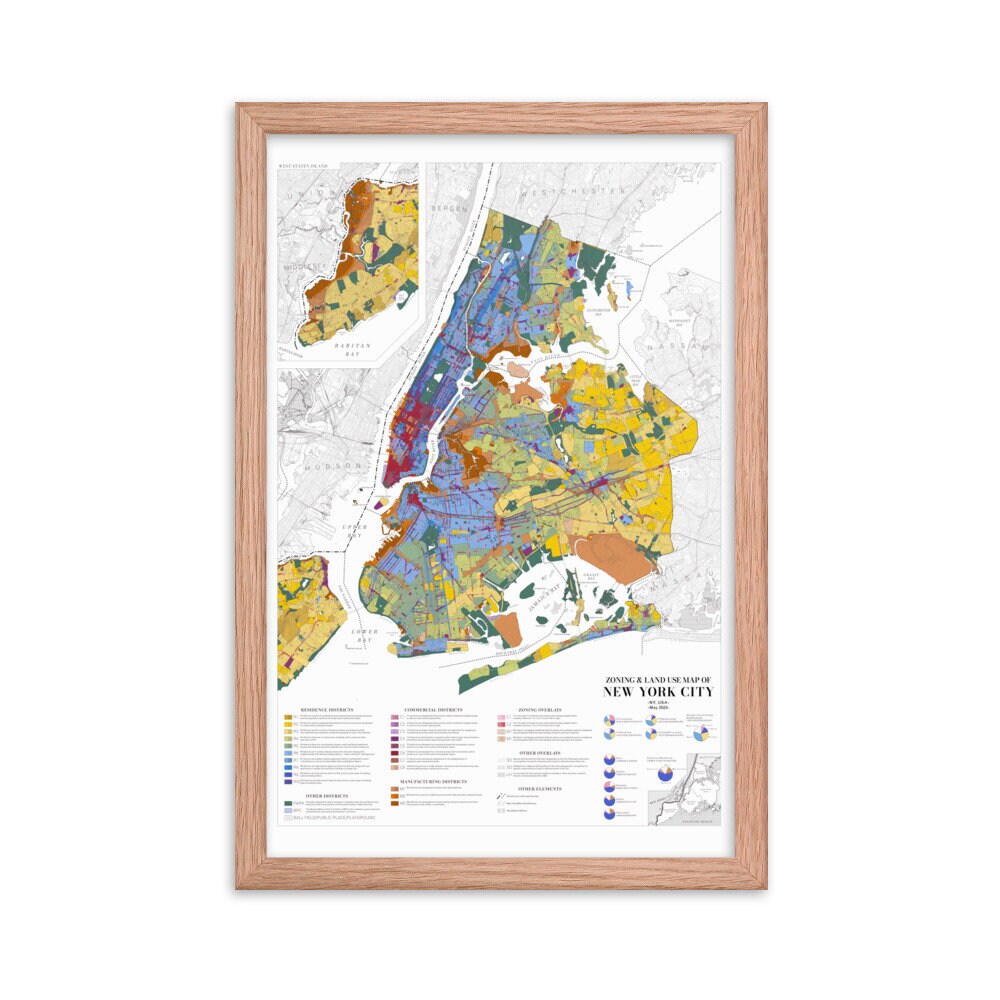 New York City Map Poster, Map of NYC Wall Art, New York City ...