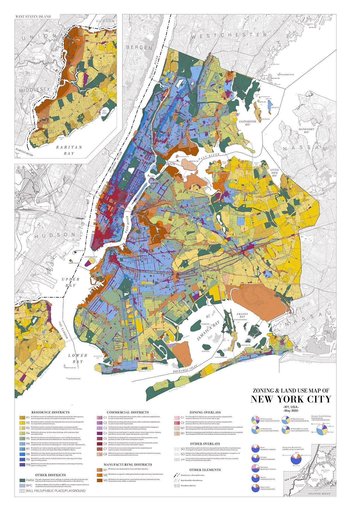New York City Map Poster, Map of NYC Wall Art, New York City ...