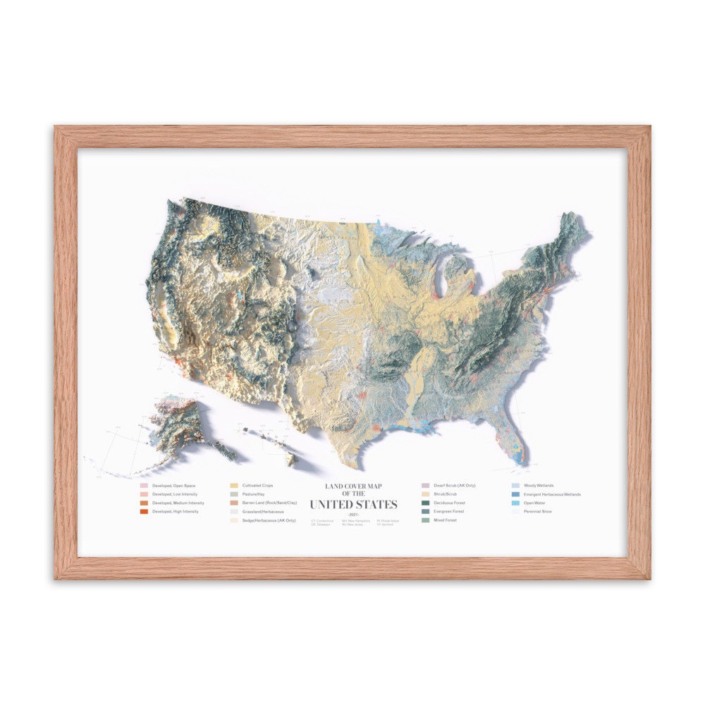 United States Map Poster, Modern USA Map Print, Map of America, USA ...
