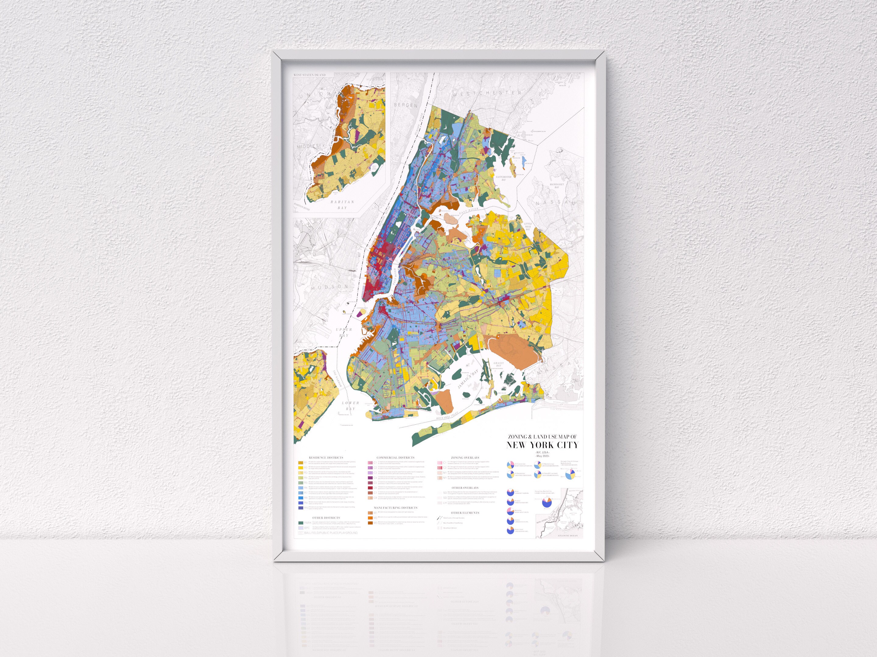 New York City Map Poster, Map of NYC Wall Art, New York City ...