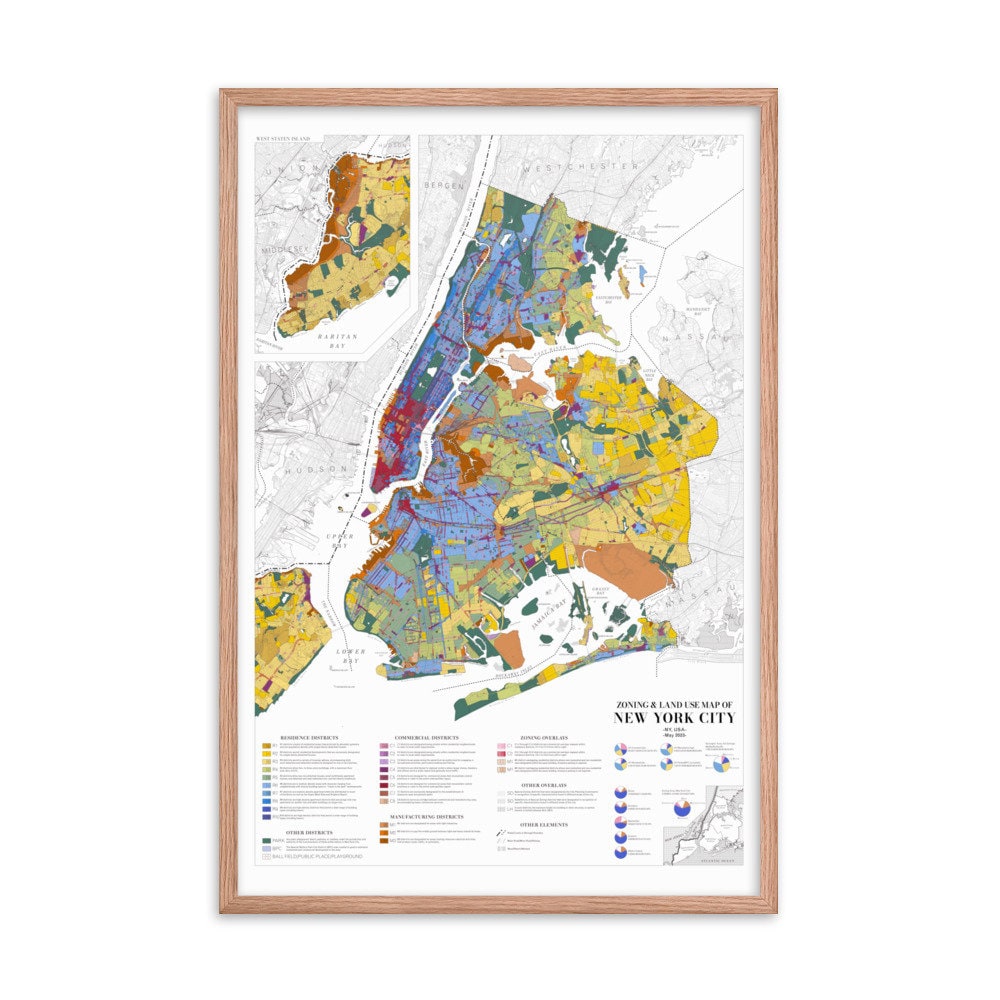 New York City Map Poster, Map of NYC Wall Art, New York City ...