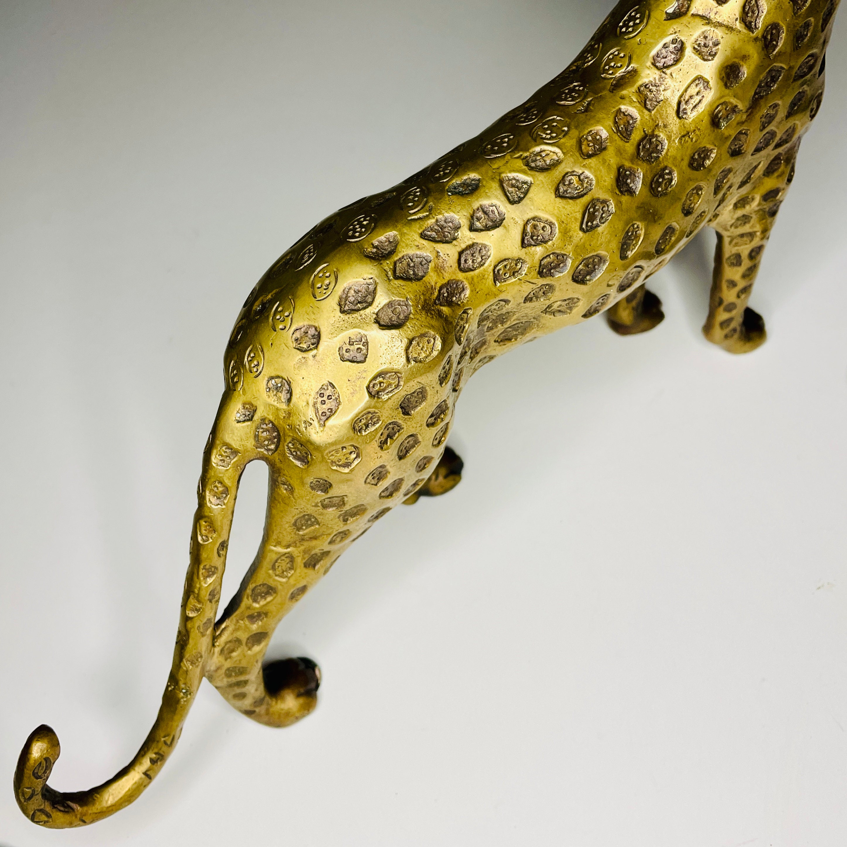 18kg Heavy Brass Copper Leopard Figurine Brass Cast Cheetah - Etsy