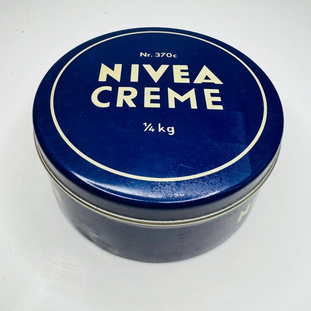 1930s Nr. 370c Old NIVEA CREME TIN Storage Container 1/4 Kg Nivea Creme ...