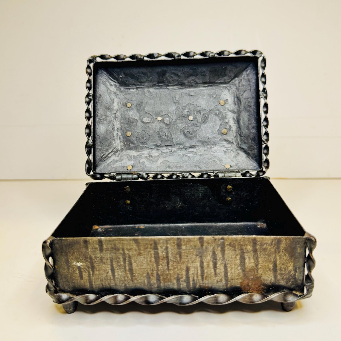 Vintage Metal Jewelry Box, Handcrafted Jewellery Organiser - Etsy