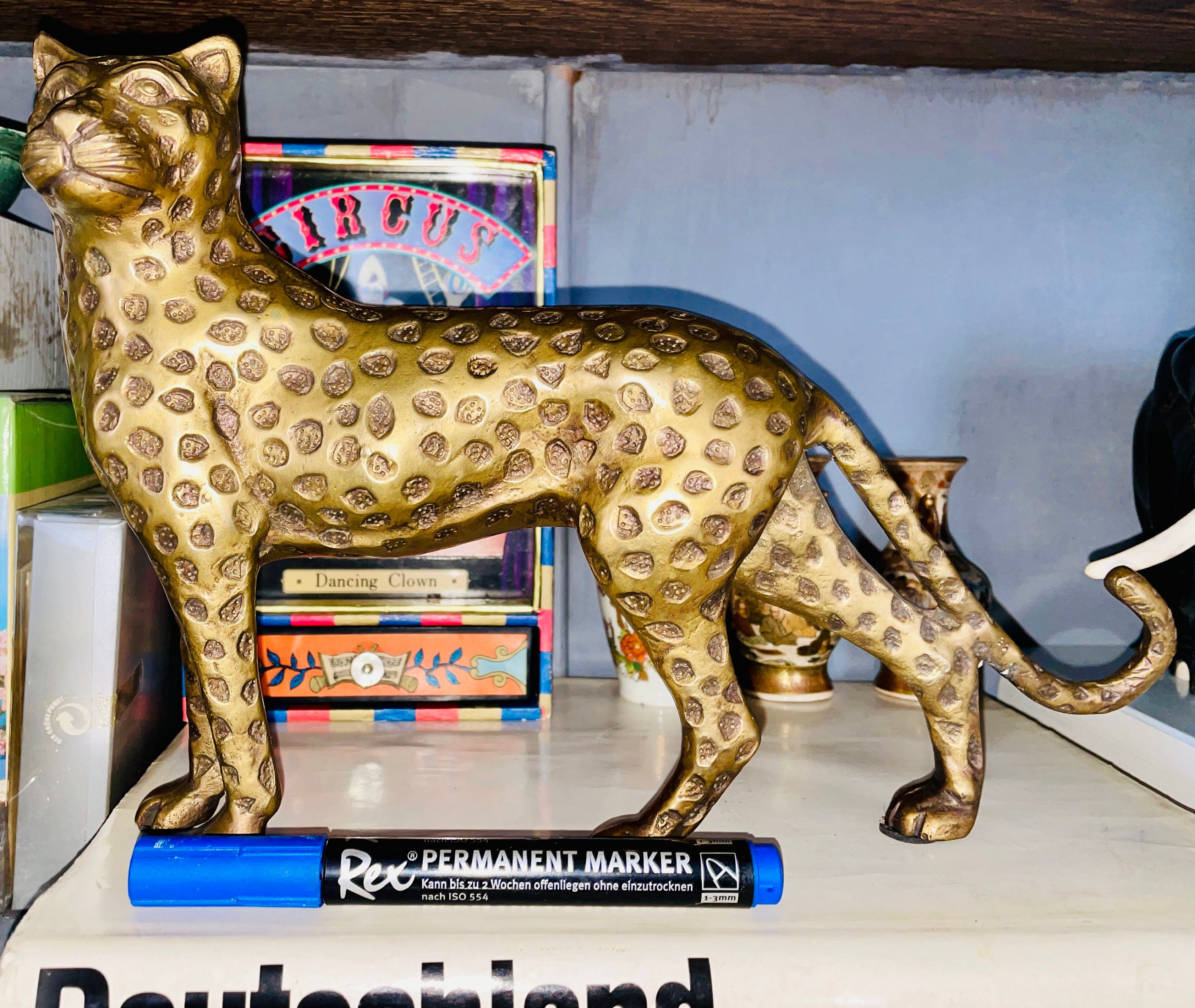 18kg Heavy Brass Copper Leopard Figurine Brass Cast Cheetah - Etsy