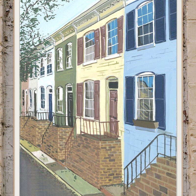 Baltimore Row Homes - Etsy