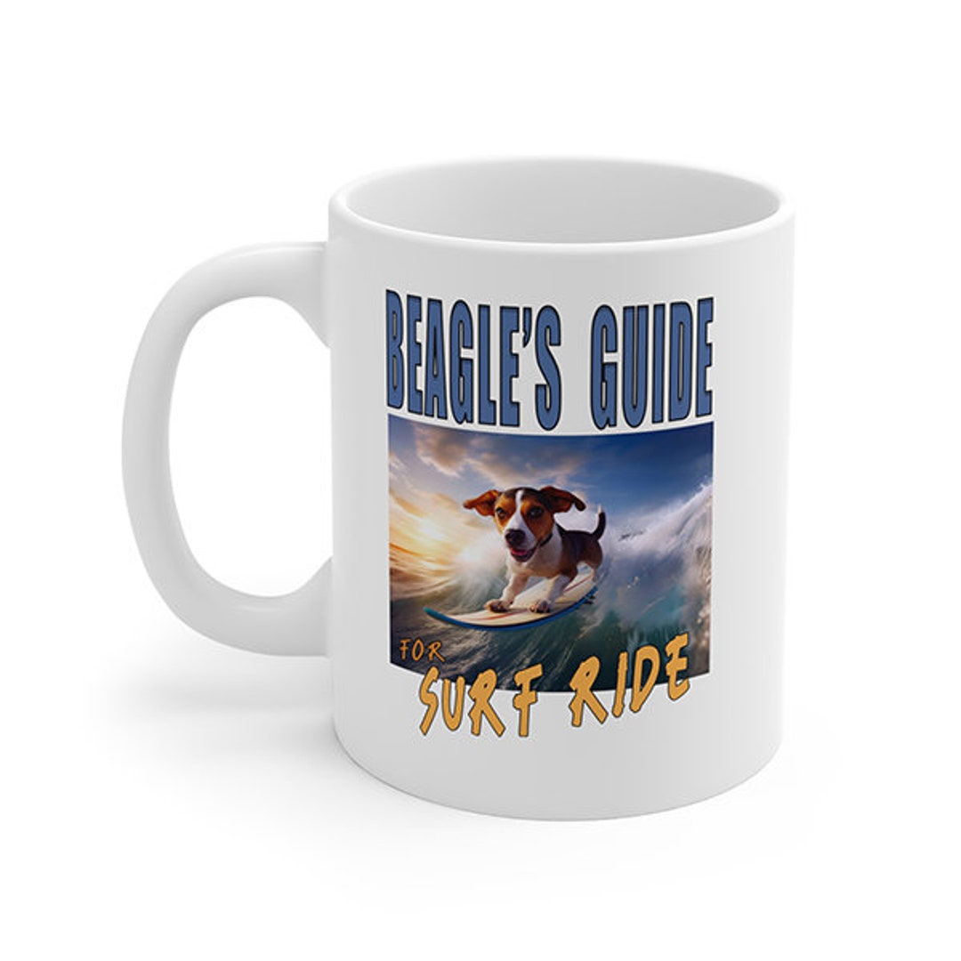 Beagle on Surfboard PNG Digital Print Mug T-shirt Tumbler Sticker ...