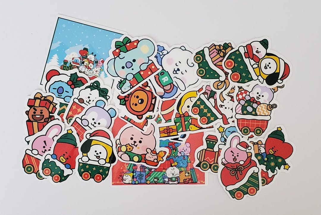 BT21 Christmas Sticker Pack - Etsy