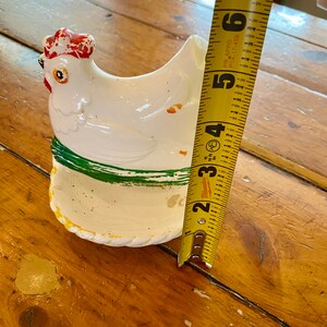 Vintage Ceramic Rooster or Hen Soap Dish, Spoon Rest , Measuring Spoon ...