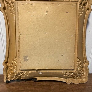 Vintage Framed Prints on Cardboard of Pretty Ladies in Gold Baroque ...