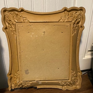 Vintage Framed Prints on Cardboard of Pretty Ladies in Gold Baroque ...