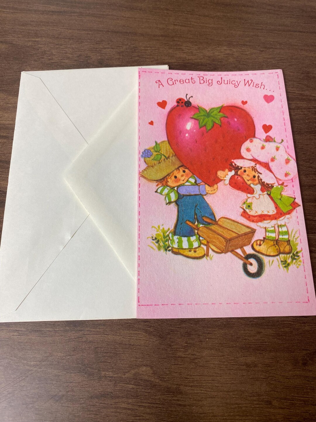 Vintage 1980s Strawberry Shortcake Valentine Card and Envelope - Etsy