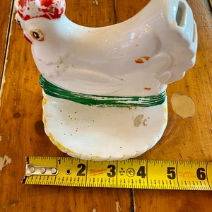 Vintage Ceramic Rooster or Hen Soap Dish, Spoon Rest , Measuring Spoon ...