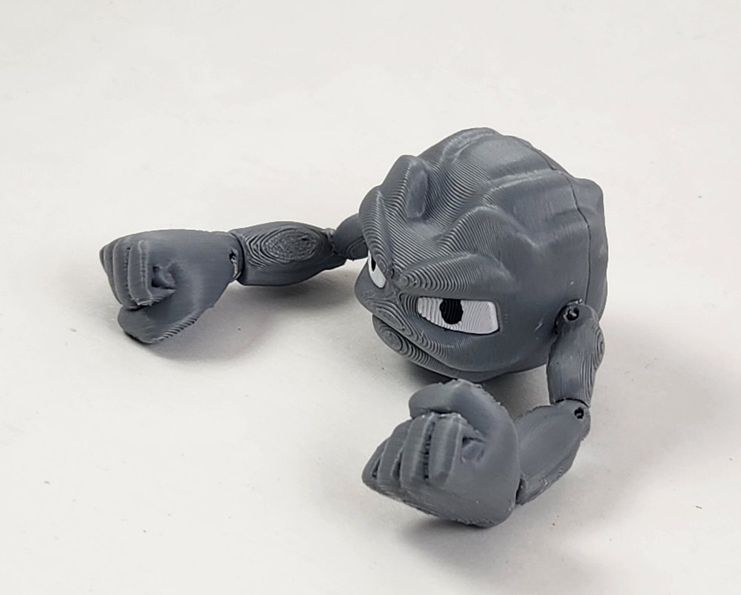 3D Printed Pokemon Articulating Action Figure - Geodude - 1:12 In ...