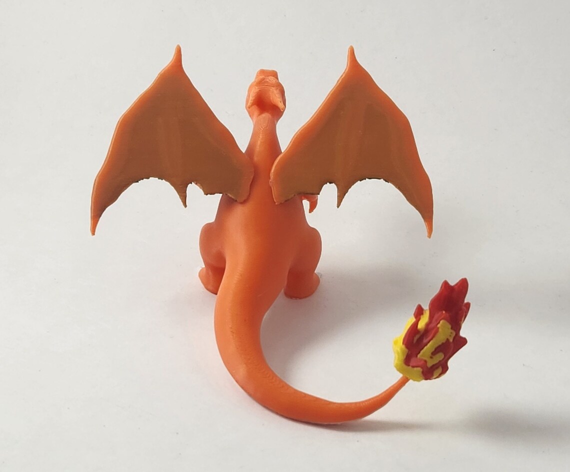3D Printed Pokemon Action Figure Charizard 3in, 5in, 7in - Etsy