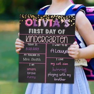 Editable First Day of School Sign, First Day of School Poster ...
