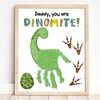 Father's Day Dinosaur Handprint Art, Father's Day Gift, Gift for Dad ...