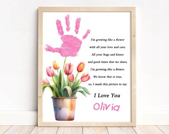 Mother's Day Handprint Tree Art, Mother's Day Gift, Gift for Mom ...