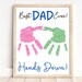 Father's Day Handprint Art, Father's Day Gift, Gift for Dad, Keepsake ...