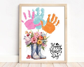 Mother's Day Handprint Tree Art, Mother's Day Gift, Gift for Mom ...