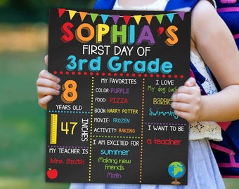 First Day of School Sign, Editable, First Day of School Poster ...