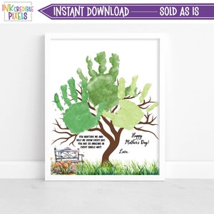 Mother's Day Handprint Tree Art, Mother's Day Gift, Gift for Mom ...