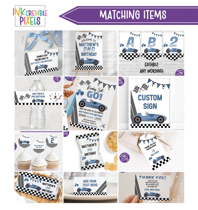 Printable Two Fast Race Car Pit Stop Sign, Race Car Birthday Sign, Race ...