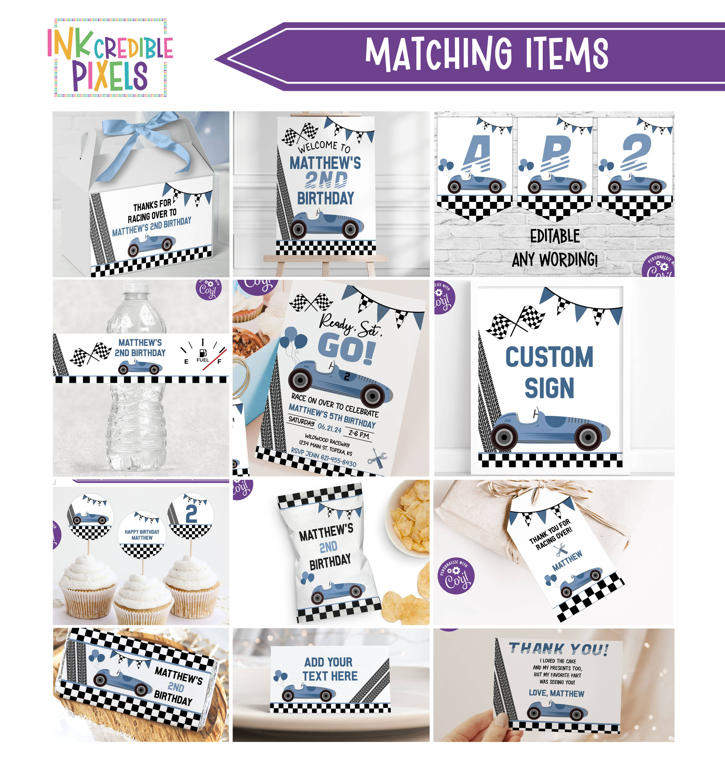 Printable Two Fast Race Car Pit Stop Sign, Race Car Birthday Sign, Race ...