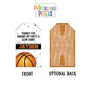 Printable Basketball Birthday Party Favor Tag, Basketball Favor Tag ...