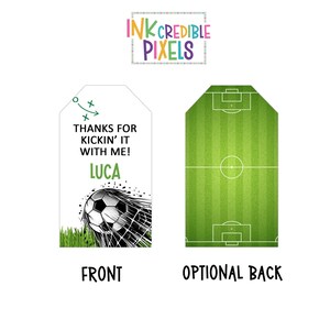 Printable Soccer Birthday Party Favor Tag, Soccer Favor Tag, Football ...
