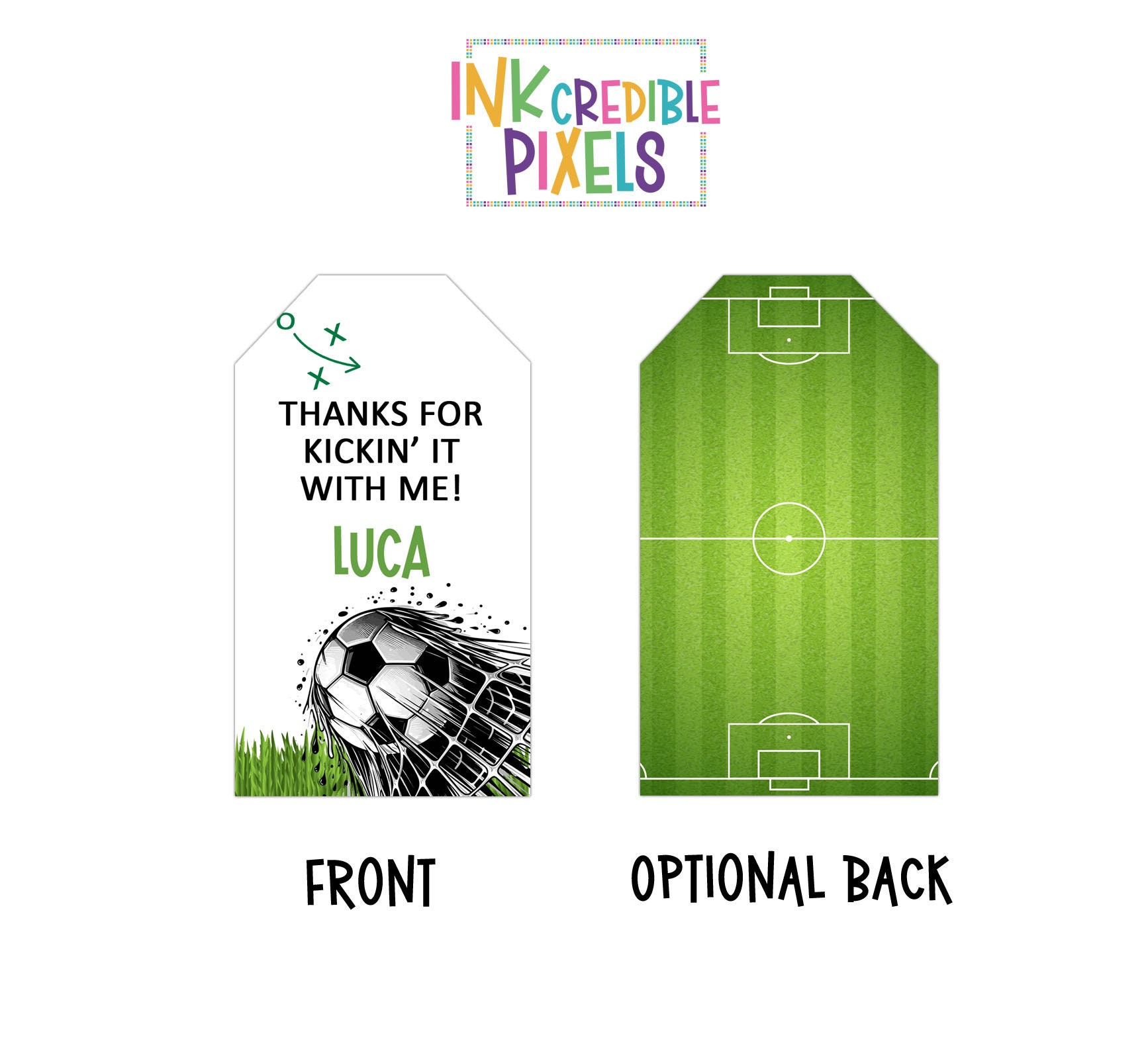 Printable Soccer Birthday Party Favor Tag, Soccer Favor Tag, Football ...