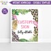 Printable Two Wild Leopard Print Custom Party Sign, Wild One Jungle ...