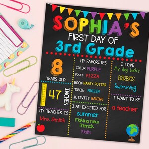 Editable First Day of School Sign, First Day of School Poster, Editable ...