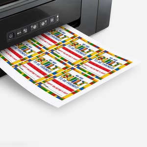 Printable Building Blocks Valentine's Day Cards, Valentine's Day Gift ...