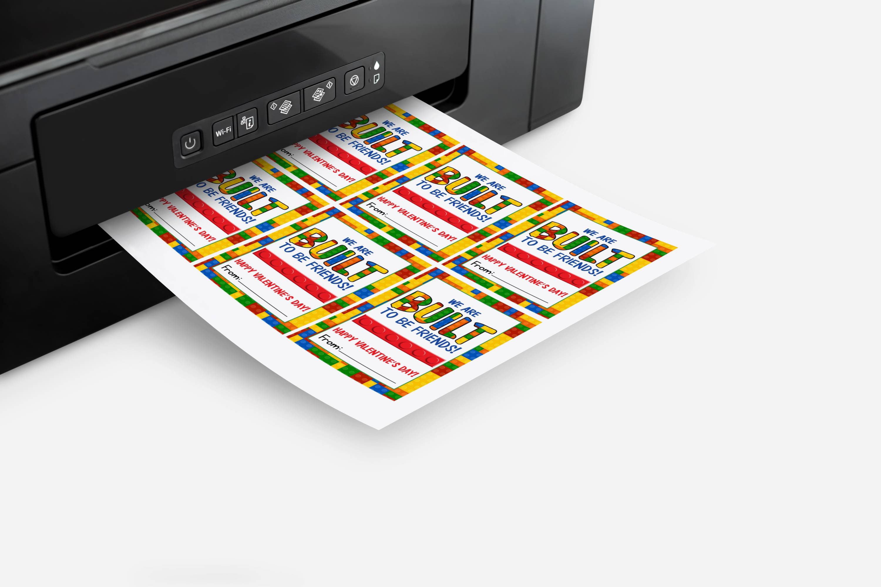 Printable Building Blocks Valentine's Day Cards, Valentine's Day Gift ...