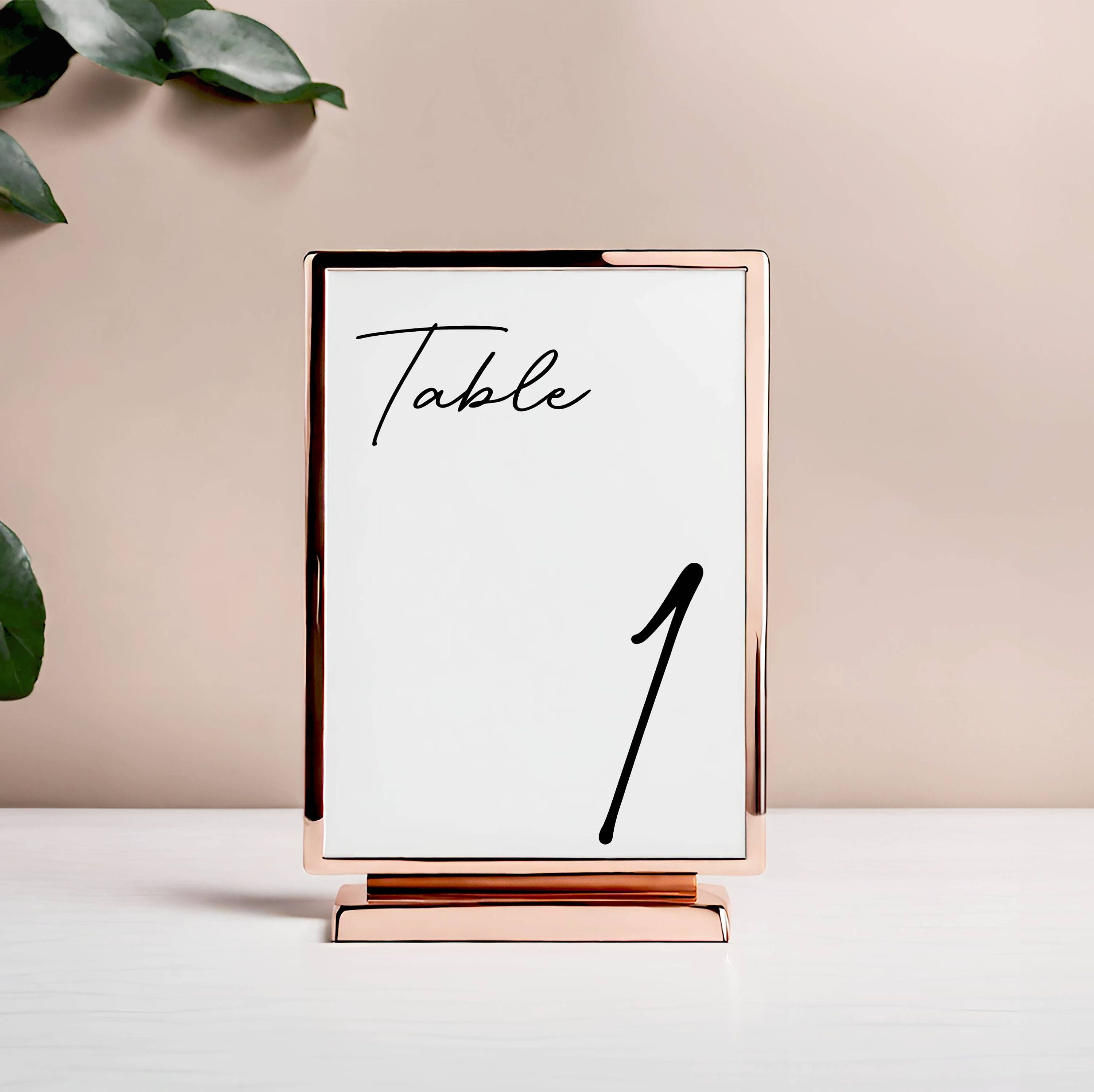 Wedding Table Number Template, Printable Table Numbers, Minimalist ...