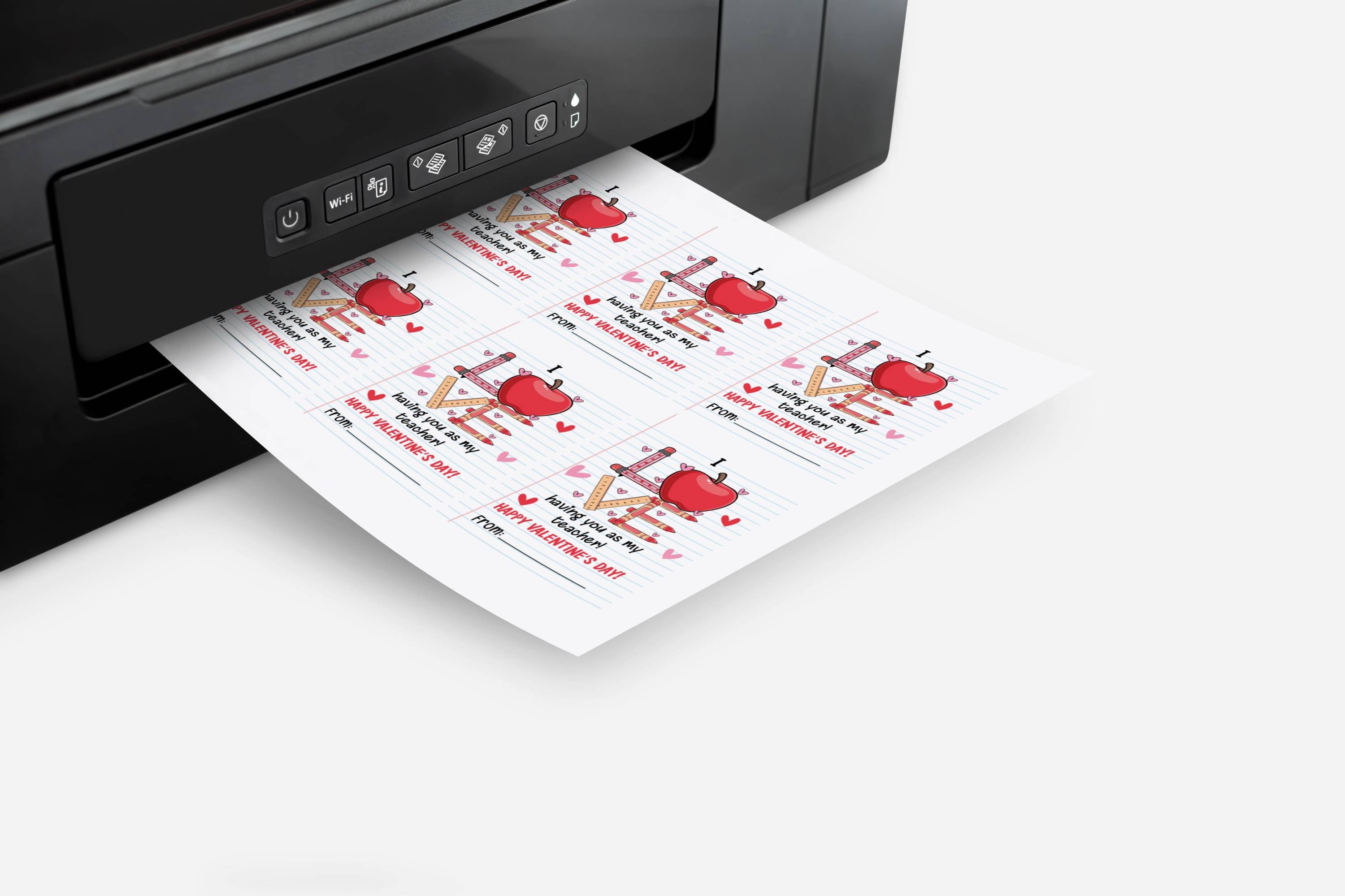 Printable I Love Having You as My Teacher Valentine's Day Card ...