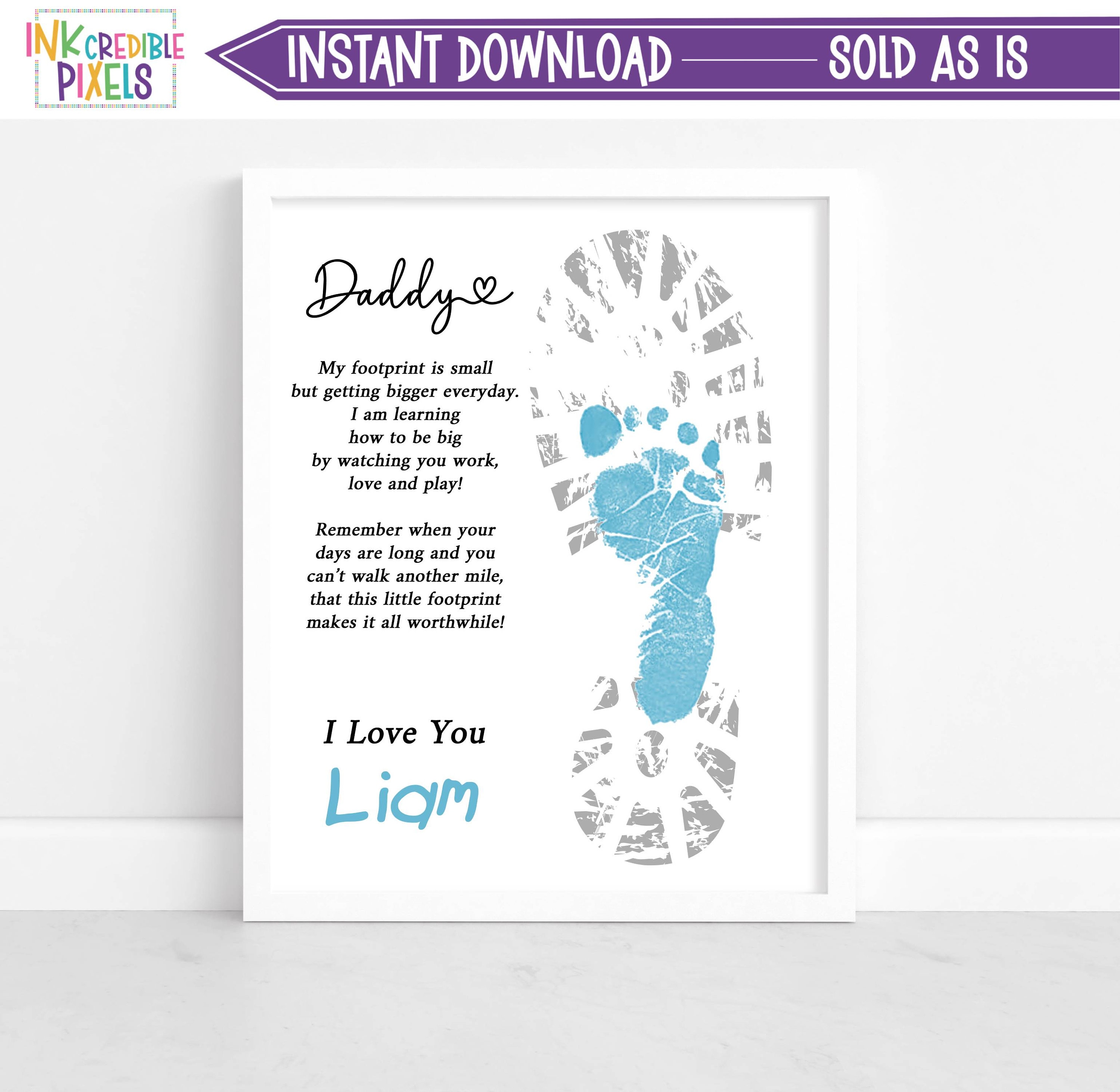 Father's Day Handprint Art, Military Art, Soldier Gift, Father's Day ...