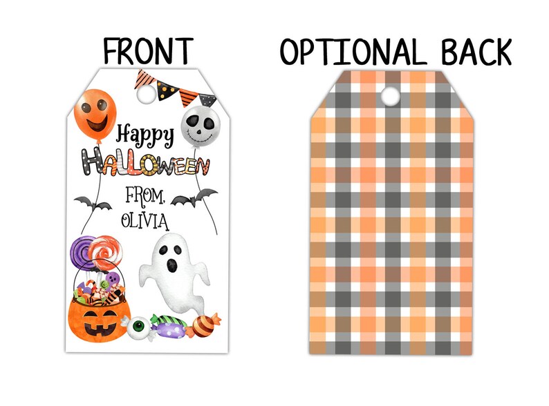 Editable Halloween Party Favor Tag, Halloween Treat Tag, Favor Tag ...