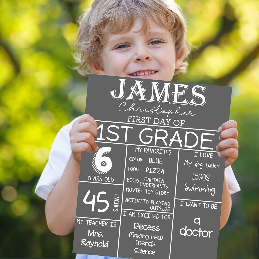 Editable First Day of School Sign, First Day of School Poster, Editable ...