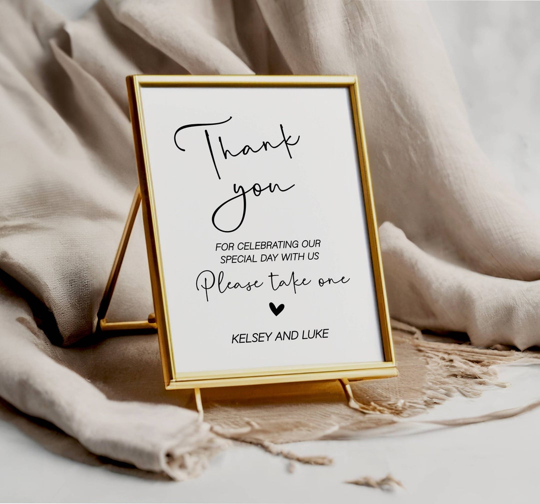Wedding Favor Sign Template, Please Take a Favor Sign, Favor Sign ...