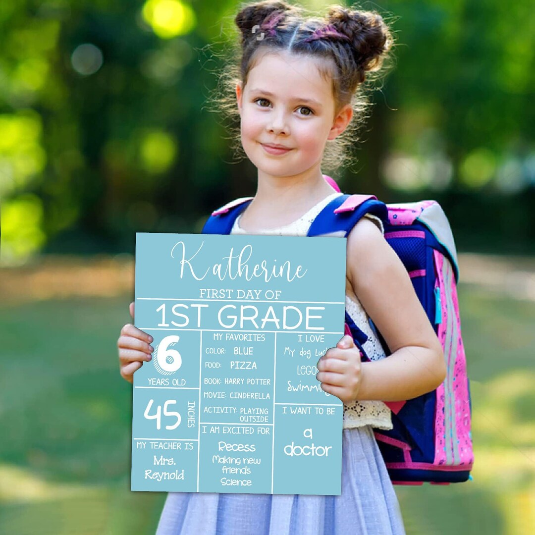 Editable First Day of School Sign, First Day of School Poster, Editable ...