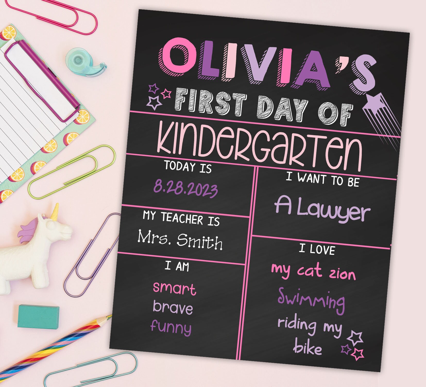 Editable First Day of School Sign, Printable First Day of School Sign ...