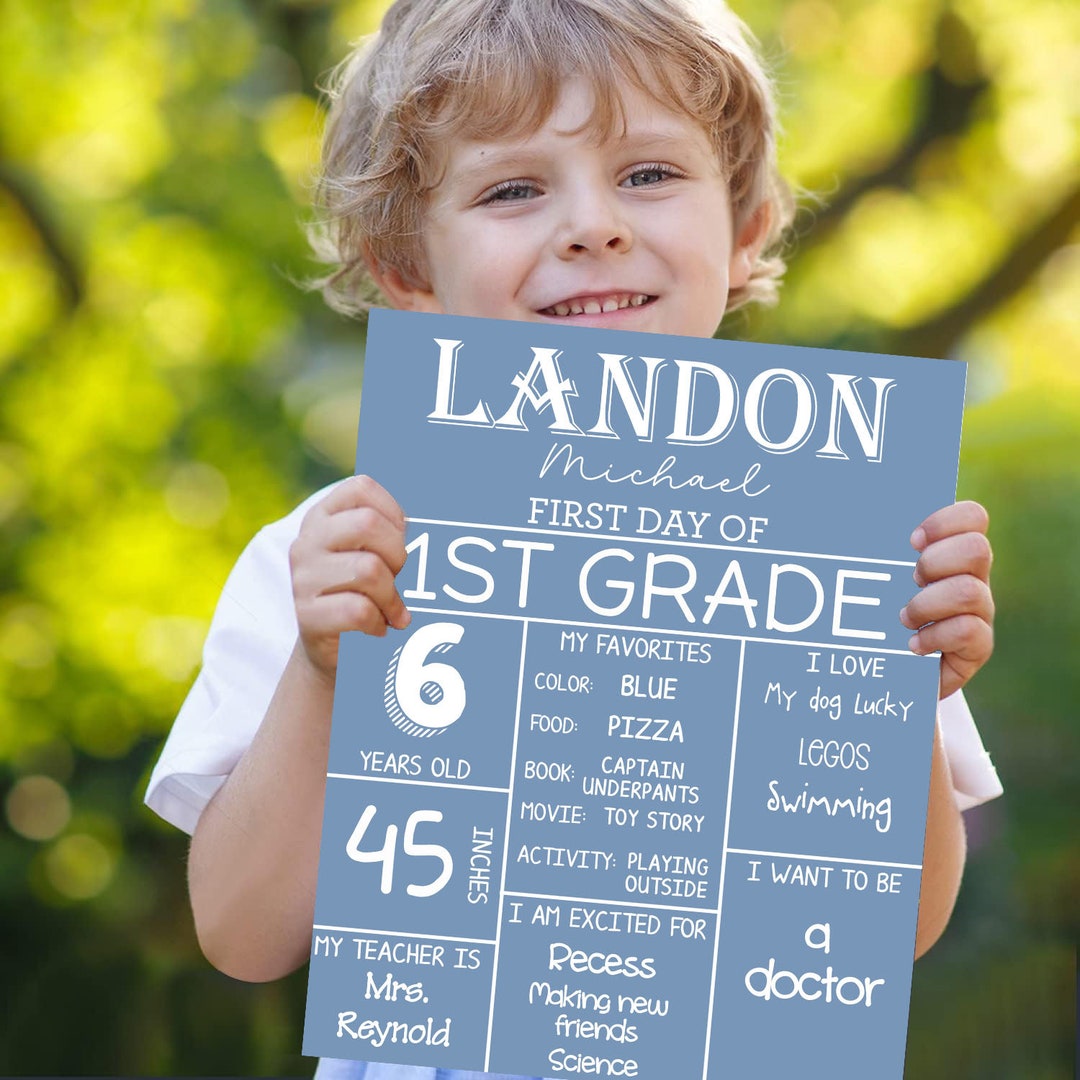 Editable First Day of School Sign, First Day of School Poster, Editable ...