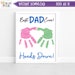 Father's Day Handprint Art, Father's Day Gift, Gift for Dad, Keepsake ...