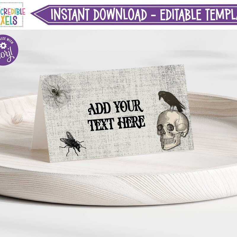 Halloween Place Card - Etsy